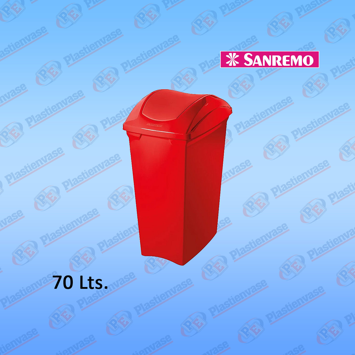 BASURERO S.R SELECTIVO ROJO 40 LT 64/22 - Plastienvase