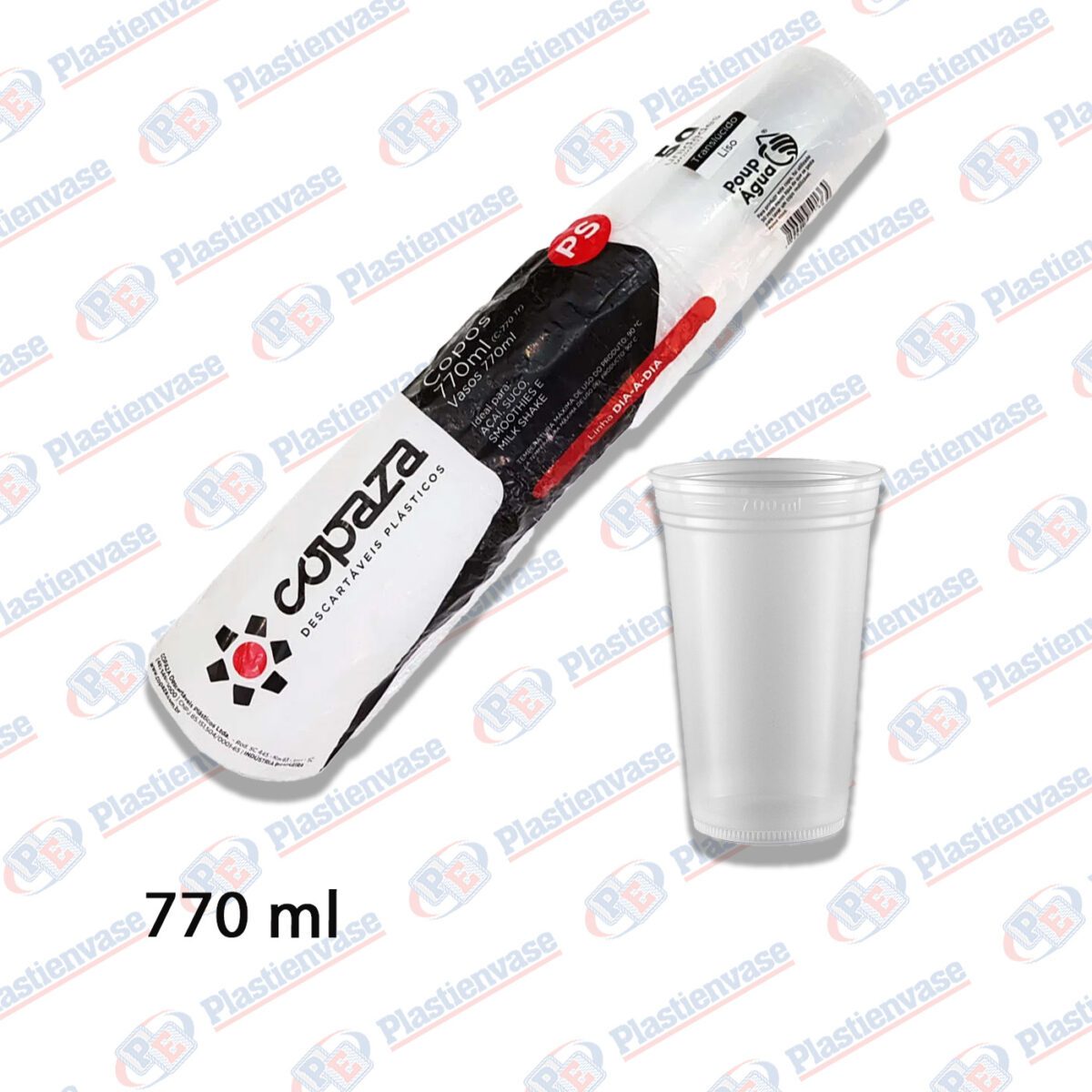 VASO COPAZA 770ML TIRA 50UNID - Plastienvase