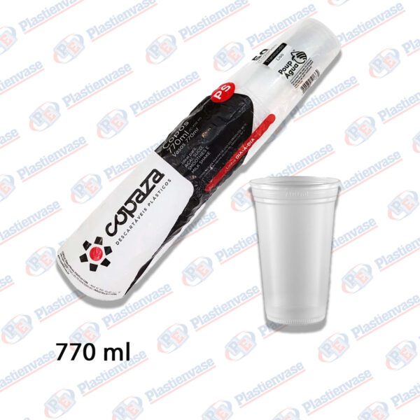 VASO COPAZA 770ML TIRA 50UNID - Plastienvase