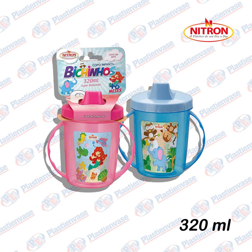 VASO INFANTIL BICHINHOS 320 ML NITRON 227 - Plastienvase