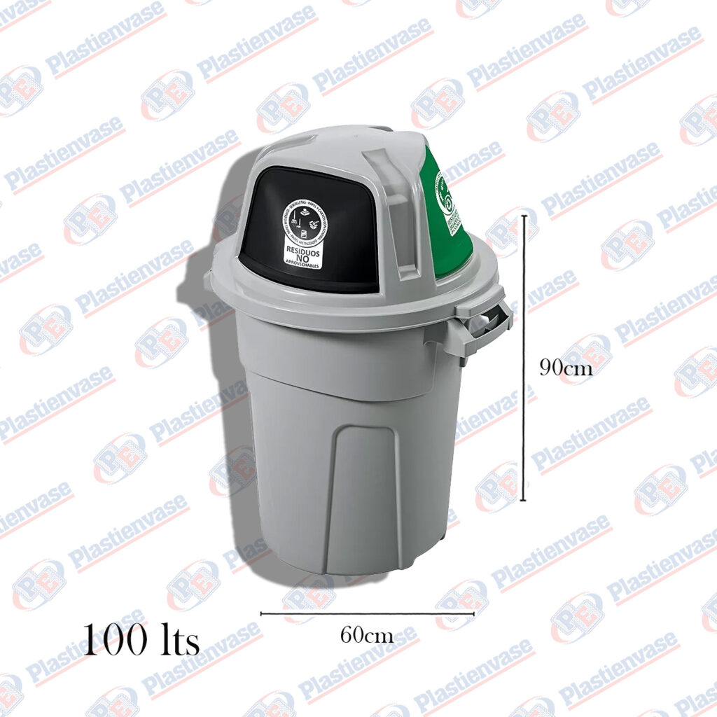 BASURERO SELECTIVO RIMAX 100LT C/3DIV. - Plastienvase
