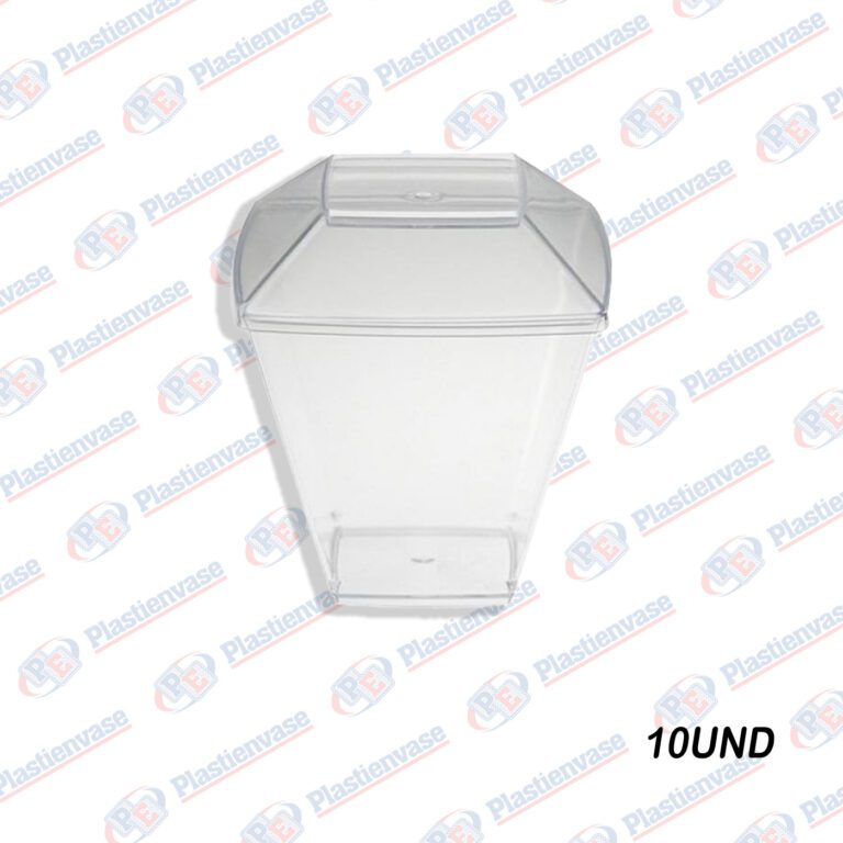 POTE CUADRADO C/TAPA 100ML PLASTILANIA PIC 101 (10UND) - Plastienvase