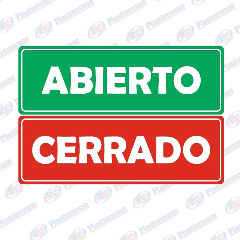 CARTEL ABIERTO/CERRADO SIGNS PL-109 - Plastienvase