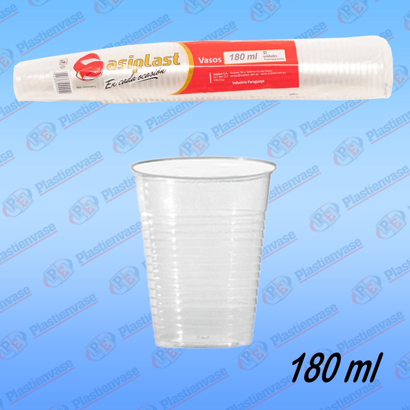 VASO ASIPLAST 180 ML (100 UNID) (CJA 30T) - Plastienvase