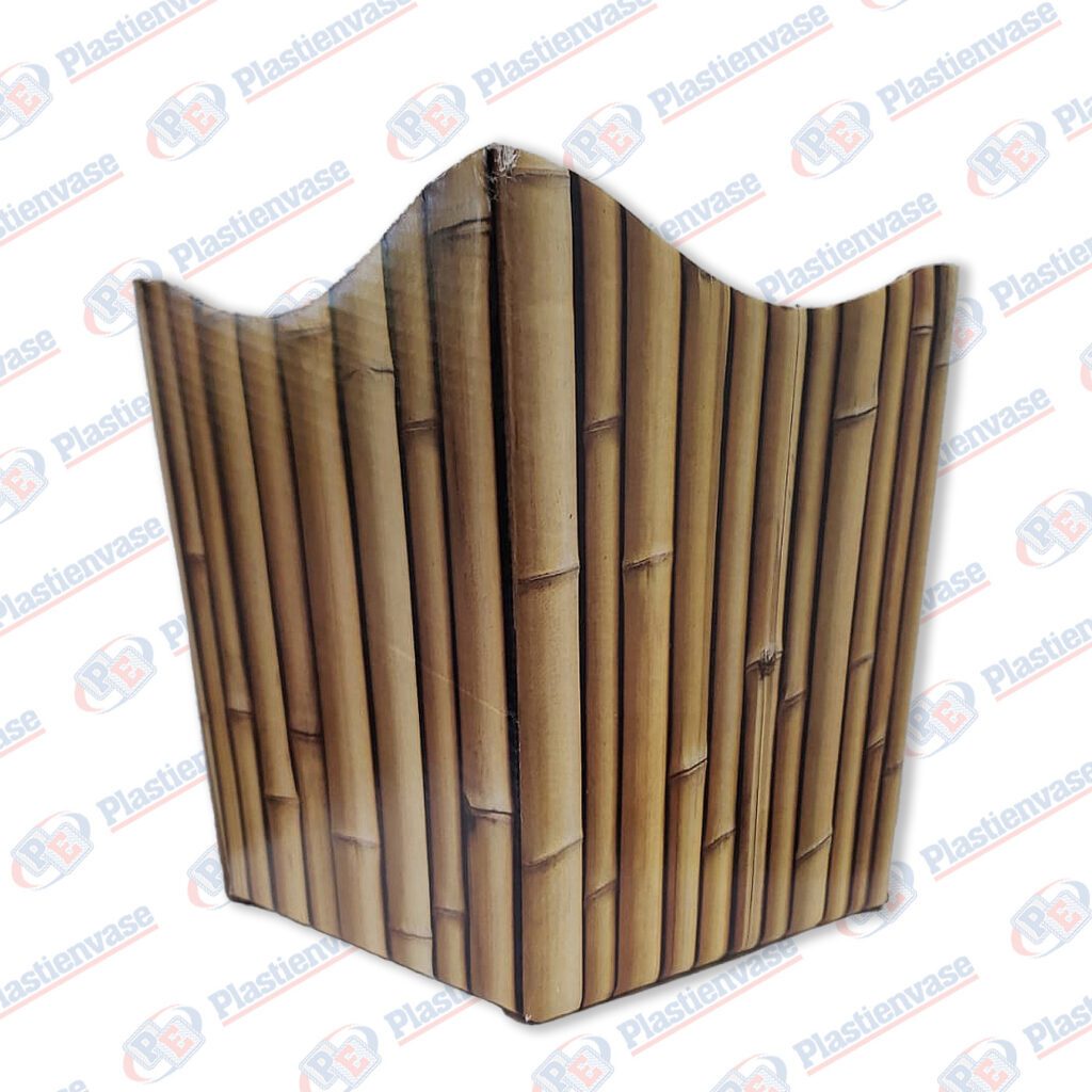 CACHEPOT DE CARTON DISEÑO BAMBU 15CM - Plastienvase