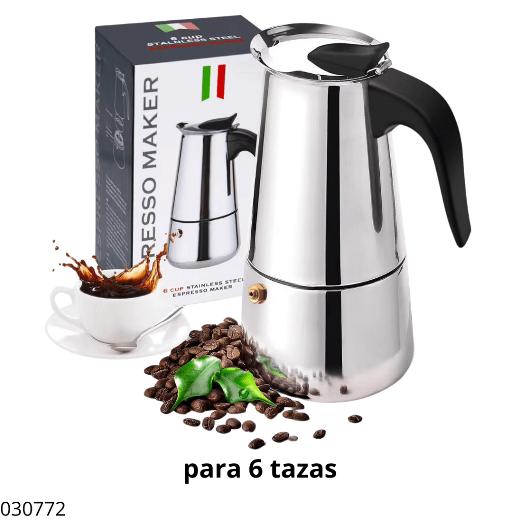 CAFETERA ITALIANA INOX (VIS-60404) (GRANDE) - Plastienvase