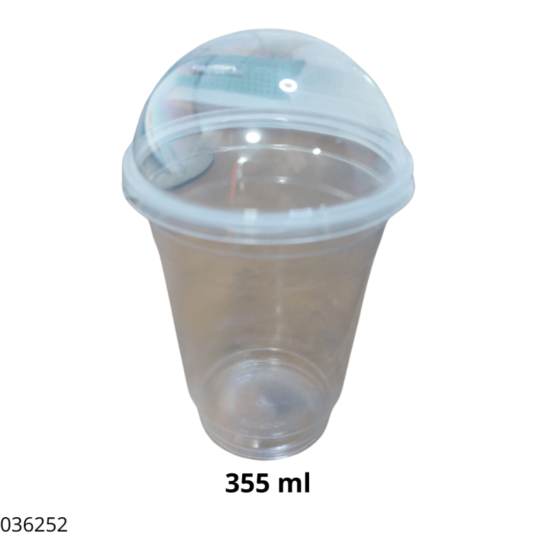 VASO C/TAPA DOMO 355ML PRINTOPAC 477 (25UND) - Plastienvase