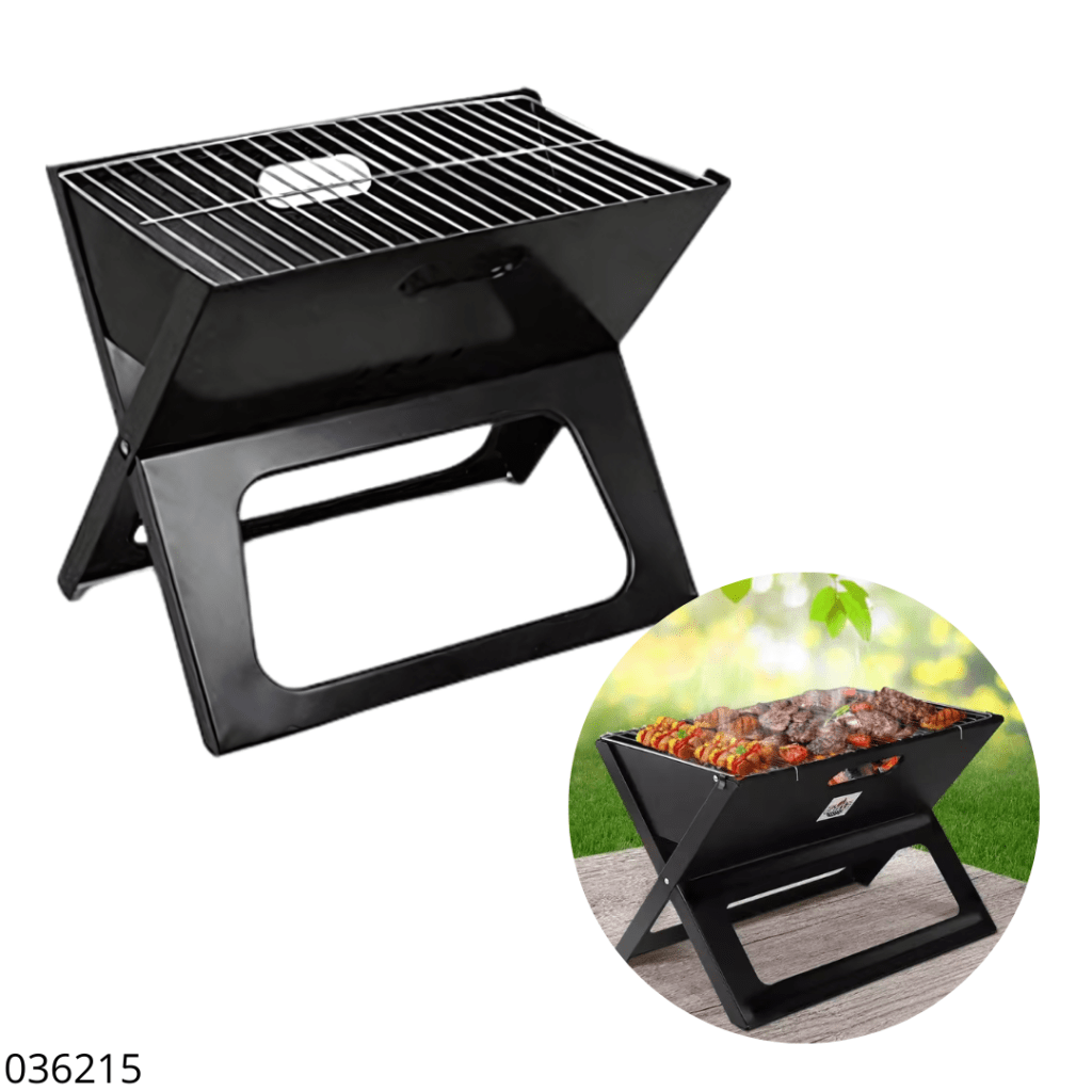 PARRILLA PORTATIL PLEGABLE BBQ (MD-8018) - Plastienvase