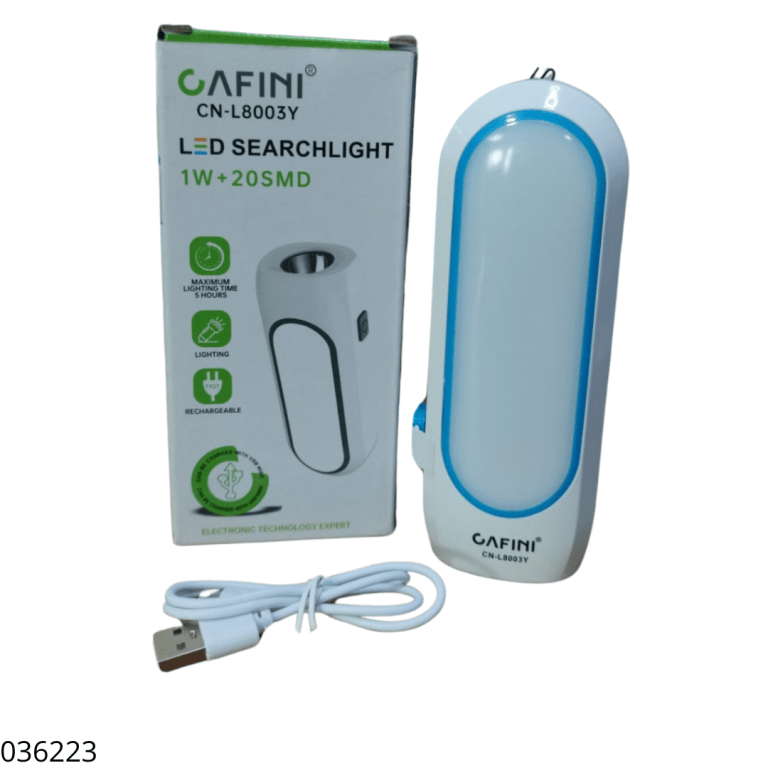 LINTERNA LED RECARGABLE CAFINI (CN-L8003Y) - Plastienvase