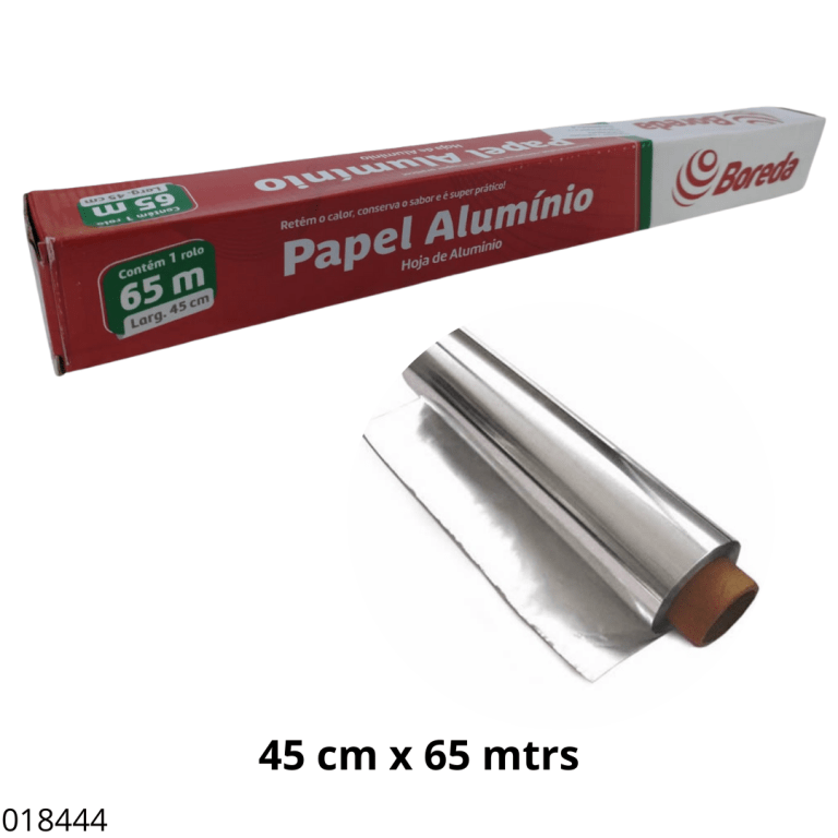 PAPEL ALUMINIO BOREDA 45CMX65M - Plastienvase