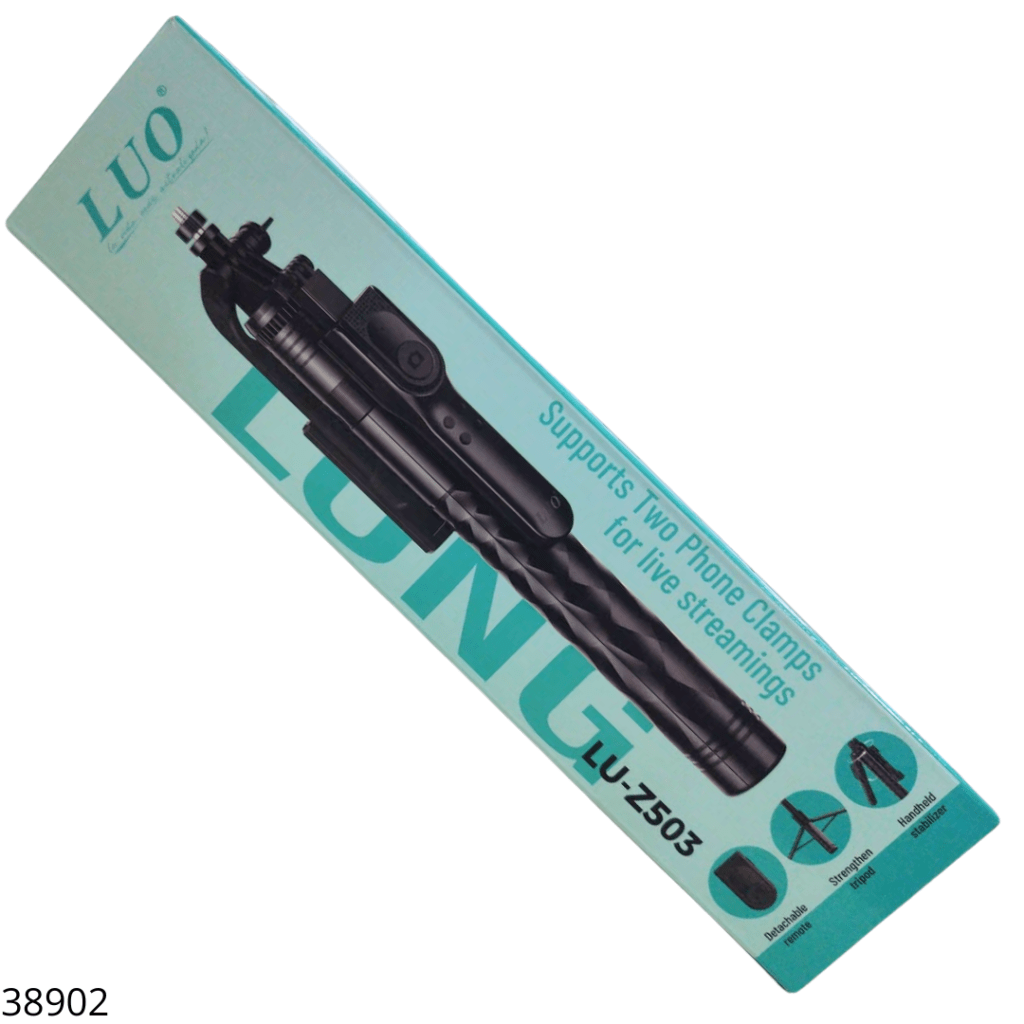 TRIPODE Y PALO P/SELFIE EXTENDIBLE 175CM LUO (LU-Z503) - Plastienvase