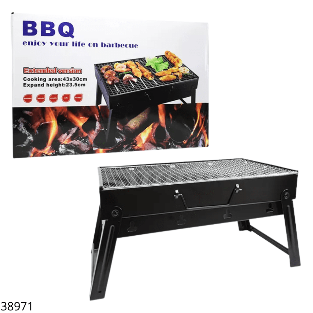 PARRILLA PORTATIL PLEGABLE BBQ (TX-925) - Plastienvase