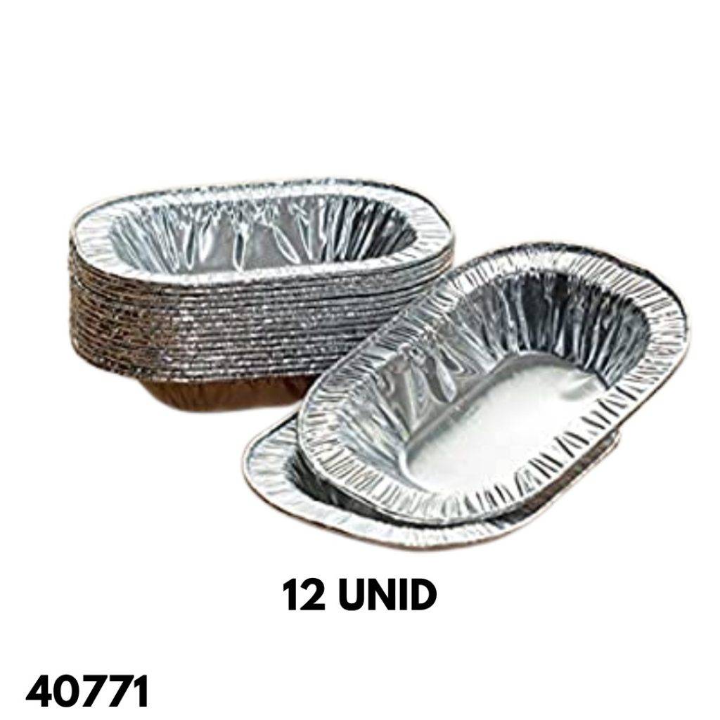 MOLDE OVALADO ALUMINIO (33774) (12U) - Plastienvase
