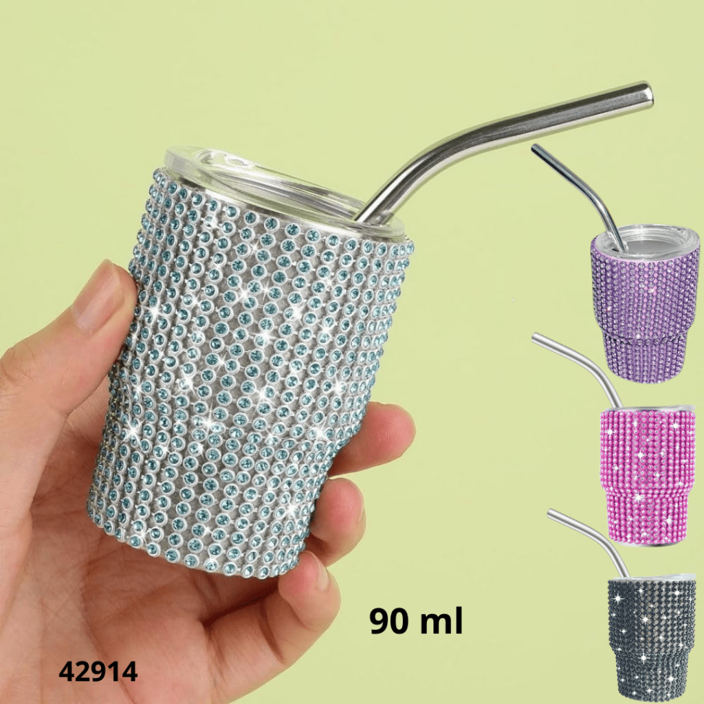 MINI HOPPY BRIILANTE C/PAJITA INOX (KIVI-15) - Plastienvase