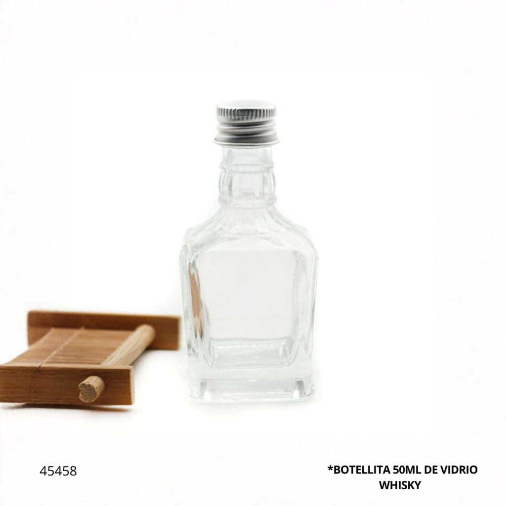 BOTELLITA 50ML DE VIDRIO WHISKY (770-50) - Plastienvase