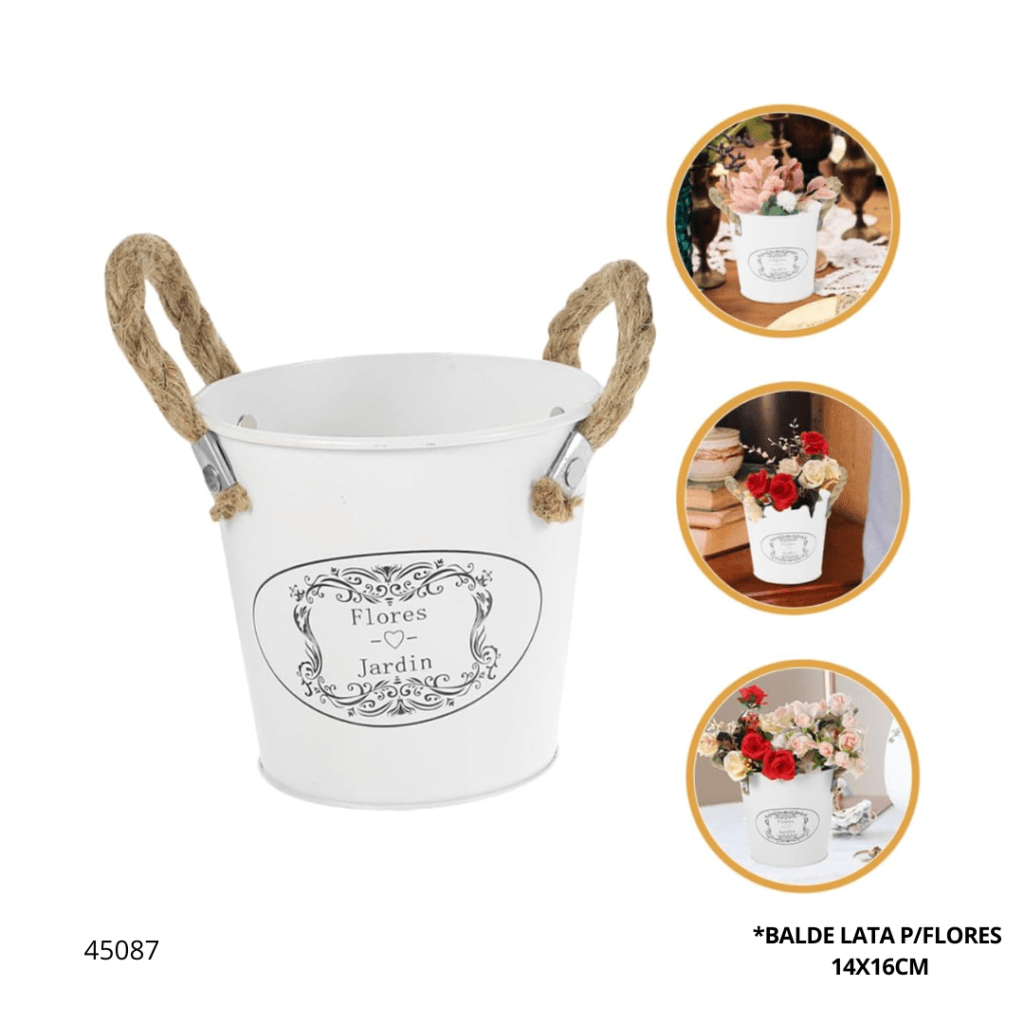 BALDE LATA P/FLORES (34974) - Plastienvase